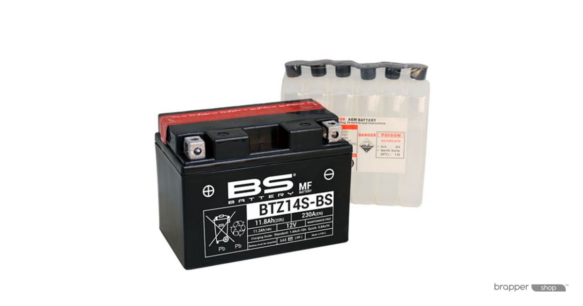 Battery BS BTZ14S-BS (open w/acid pack) - Lead Acid | Brapper Shop